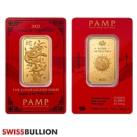 5 Gram PAMP Legends Azure Gold Bar - Year of the Dragon