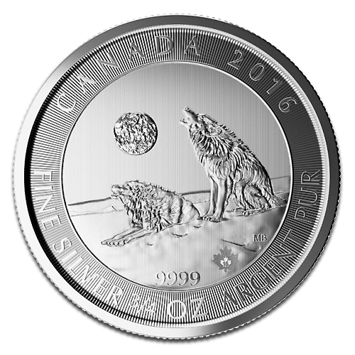 3/4 oz Howling Wolves - Silver - 2016