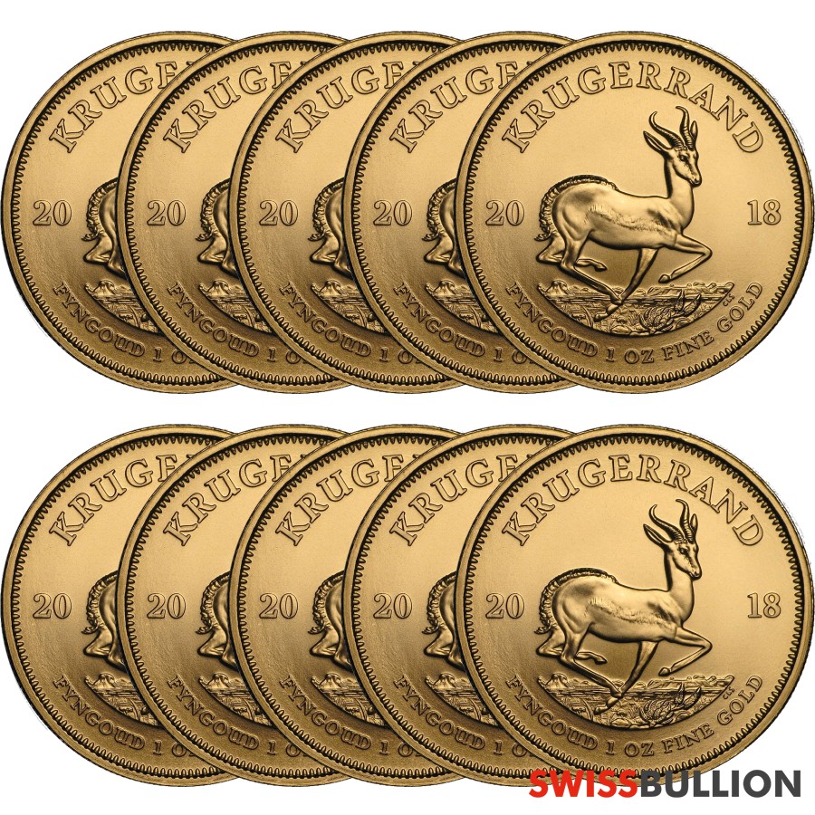 Wholesale 10 x 1 Ounce Krugerrand Gold Coin