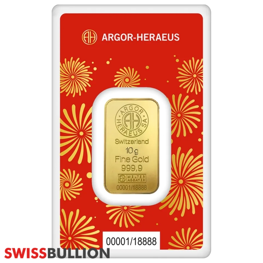 10 Gram 2025 Argor Heraeus Gold Bar - Lunar Snake